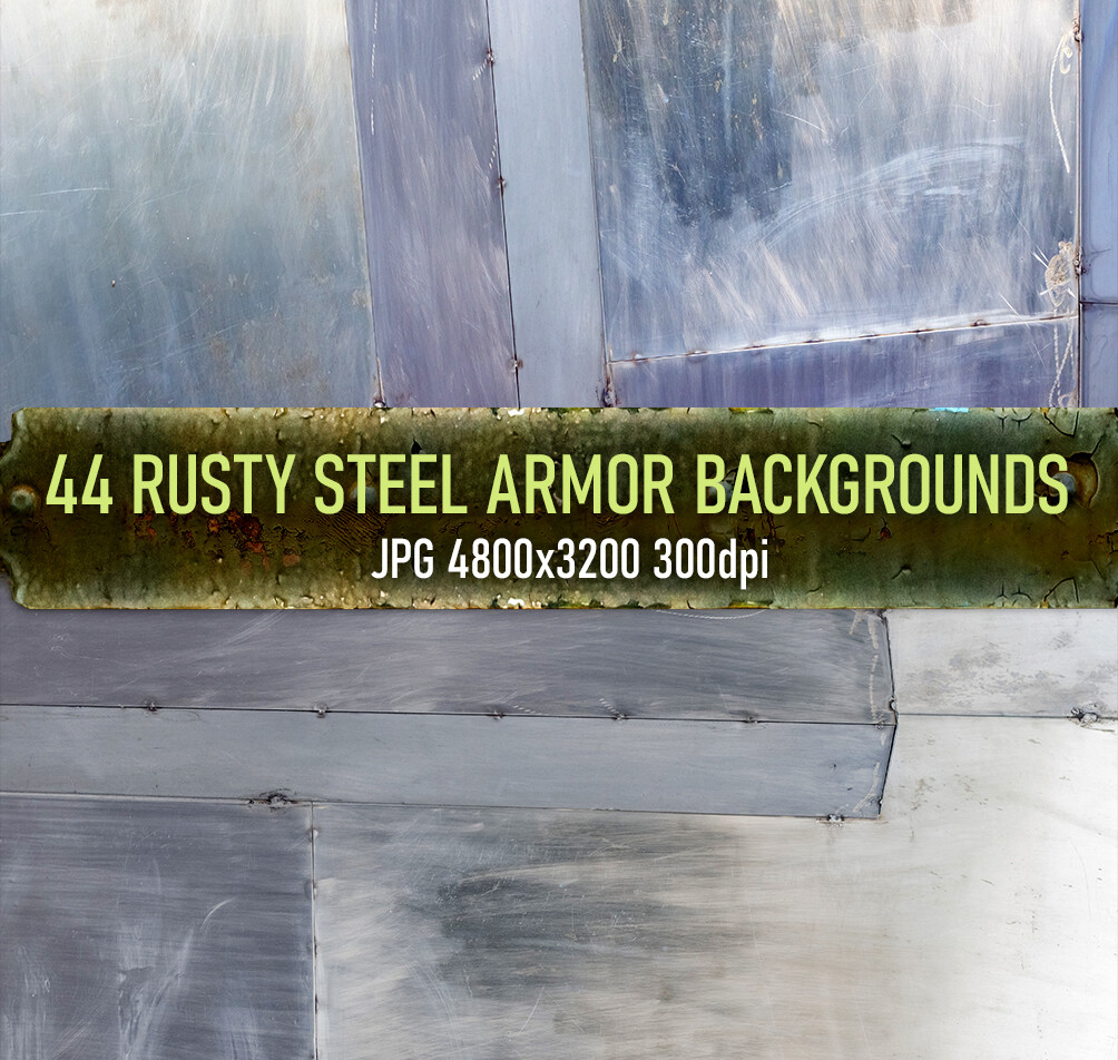 ArtStation - 44 worn, rusty metal vehicle armor elements and surface ...