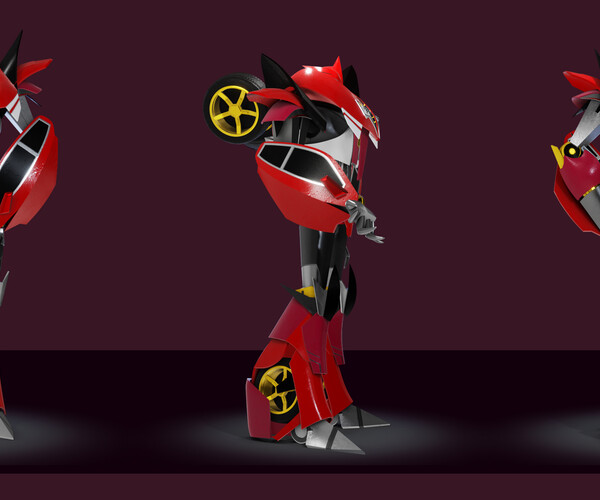 ArtStation - Knockout Transformers Prime 3D Character Rig | Game Assets