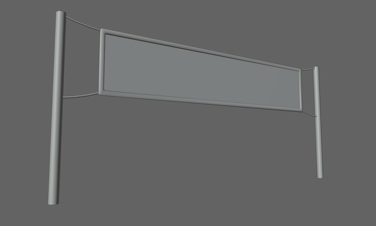 ArtStation - Volleyball Net - Rede de Volei Low-poly 3D model | Game Assets