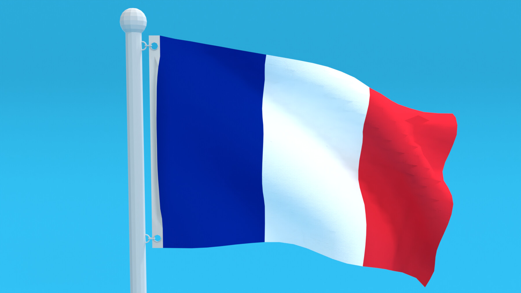 ArtStation - Low Poly Seamless Animated France Flag | Game Assets