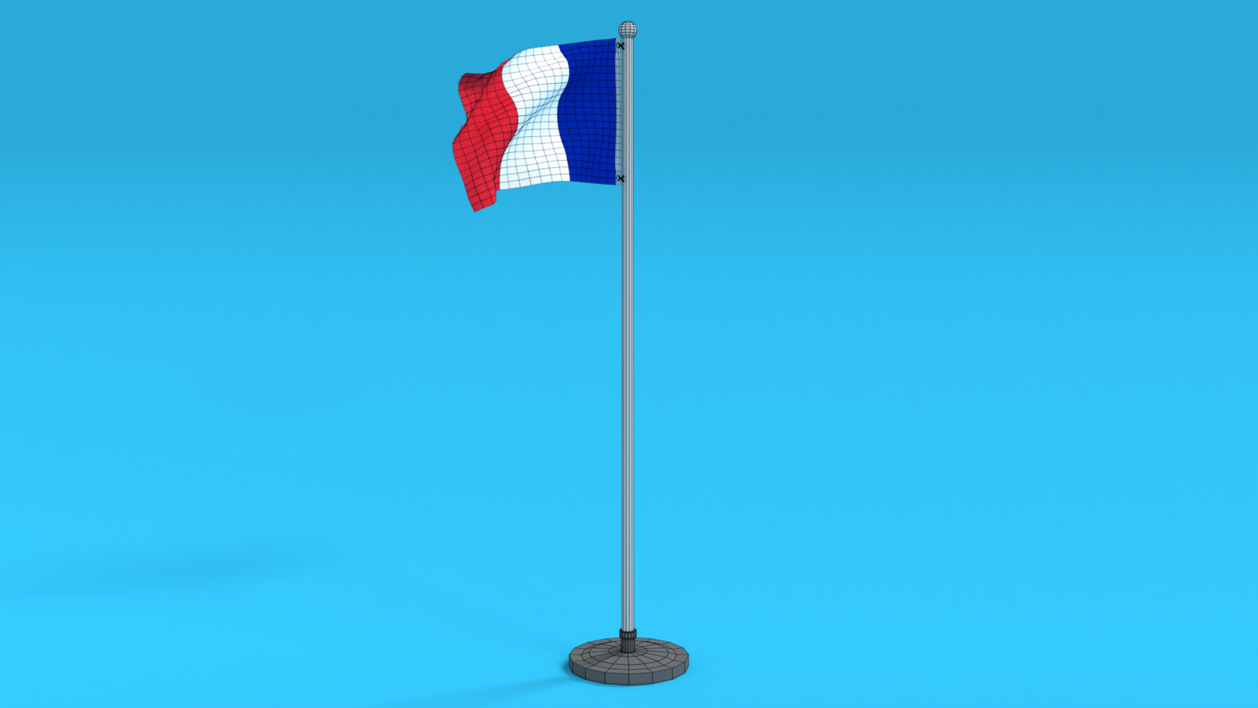 ArtStation - Low Poly Seamless Animated France Flag | Game Assets