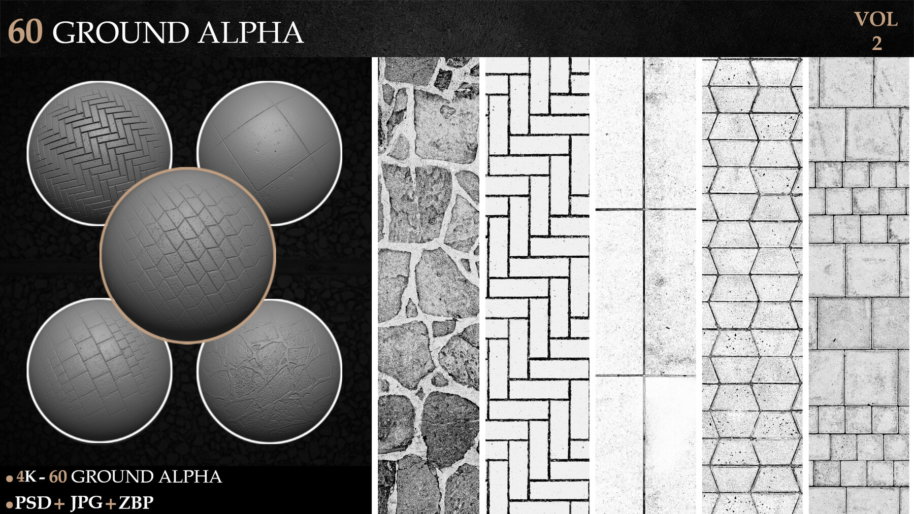 ArtStation - 60 Ground Alpha-vol 2 | Brushes