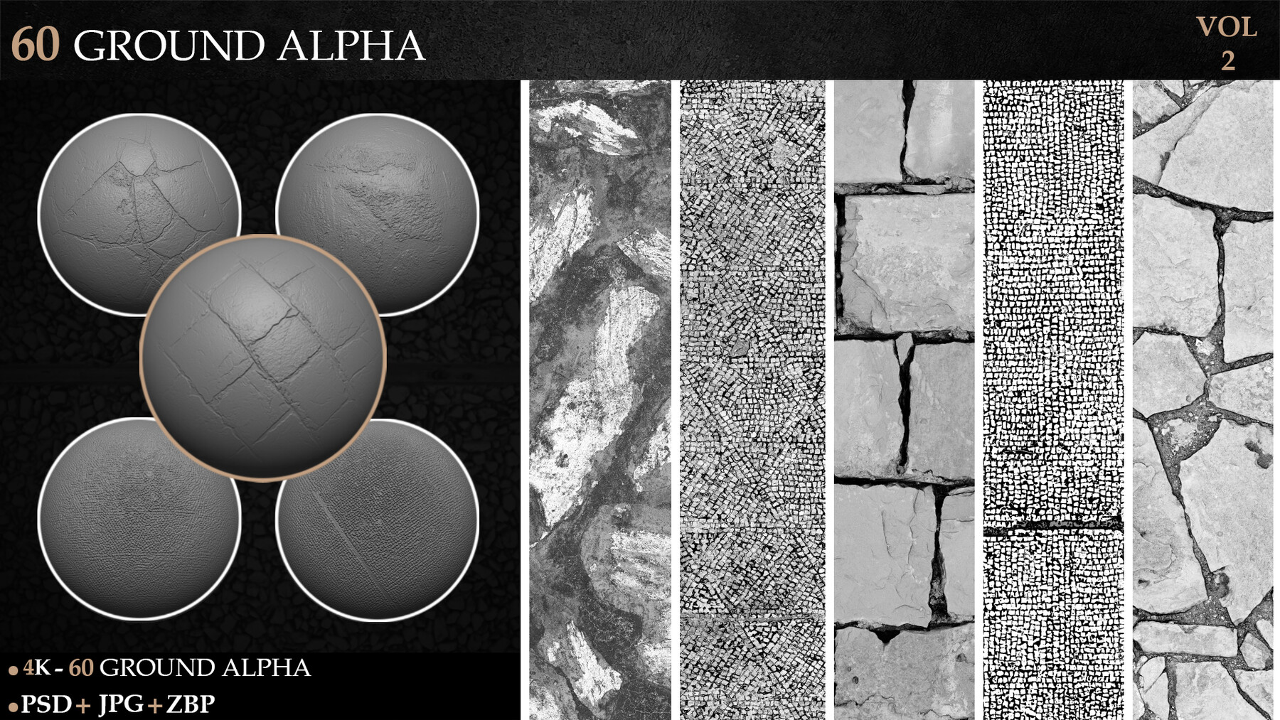 ArtStation - 60 Ground Alpha-vol 2 | Brushes