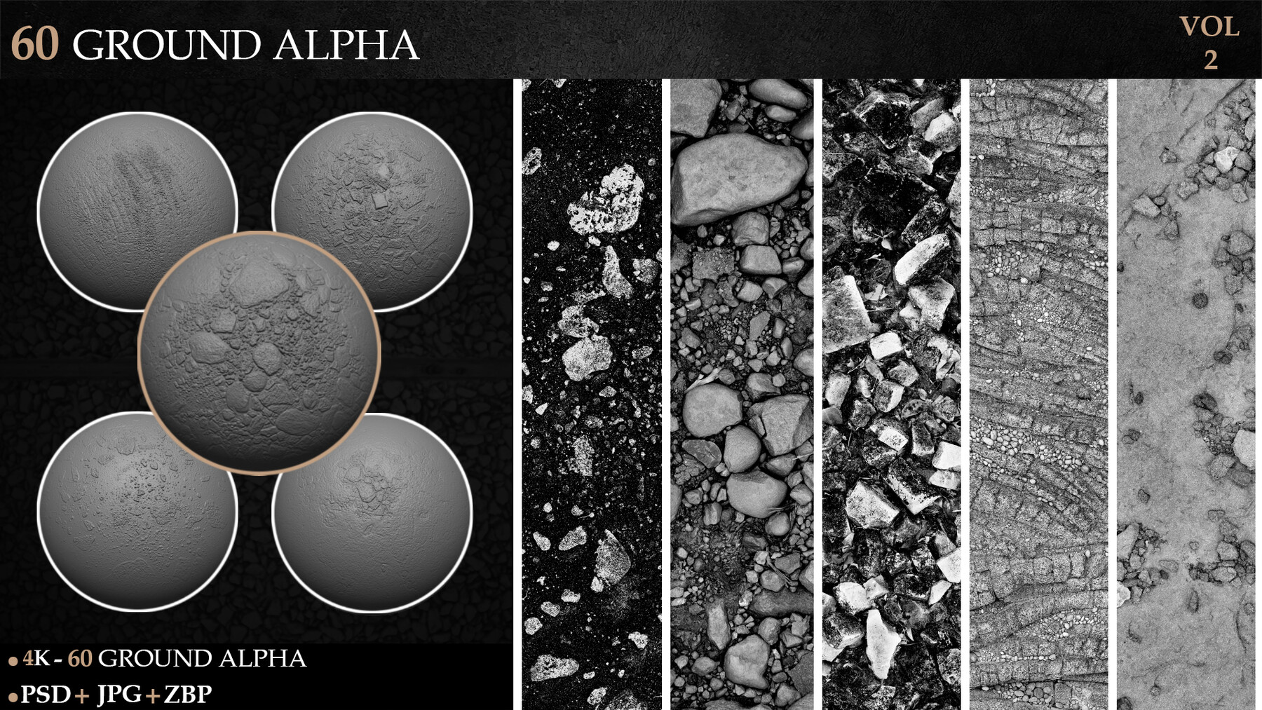 ArtStation - 60 Ground Alpha-vol 2 | Brushes