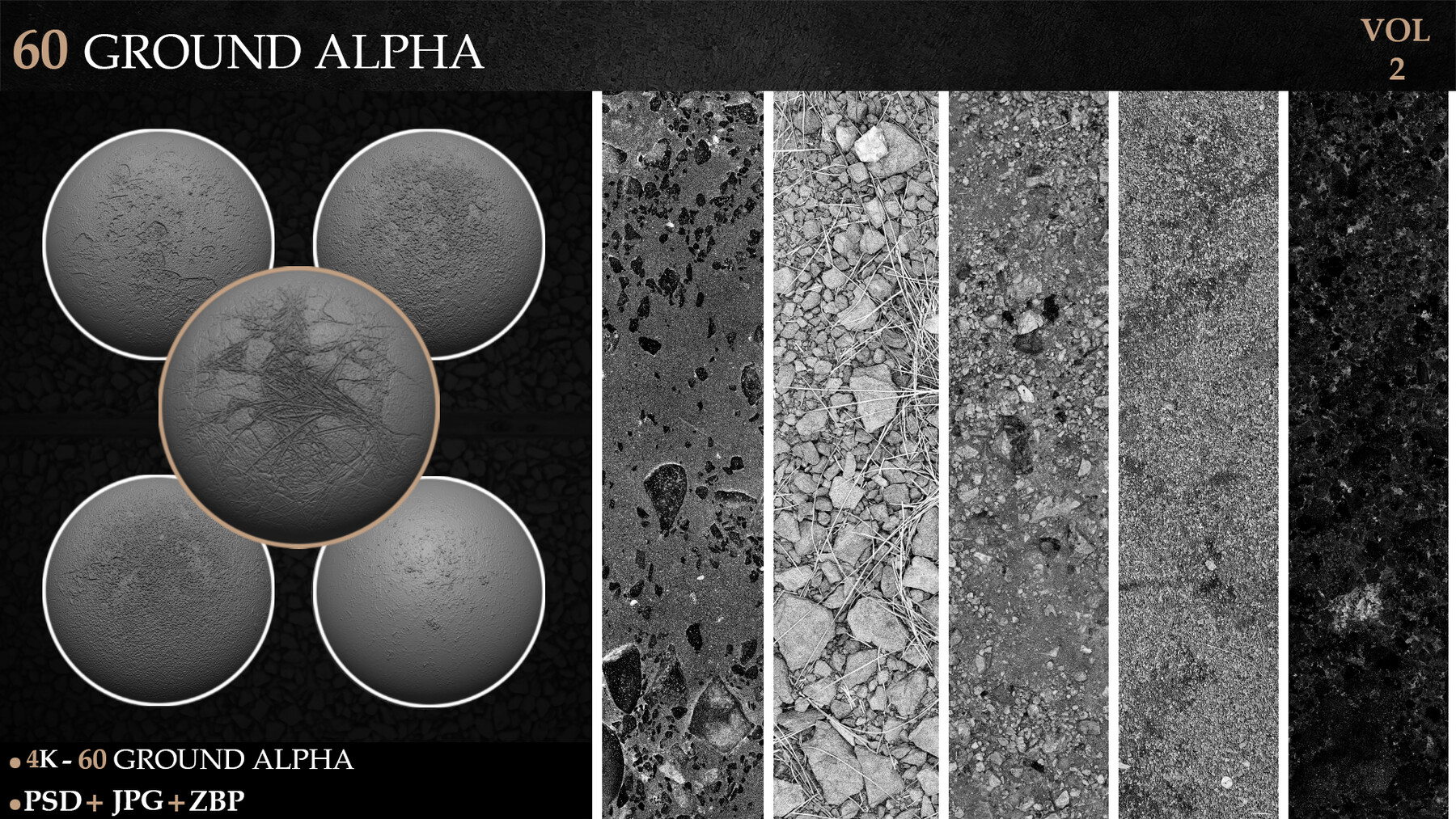 ArtStation - 60 Ground Alpha-vol 2 | Brushes