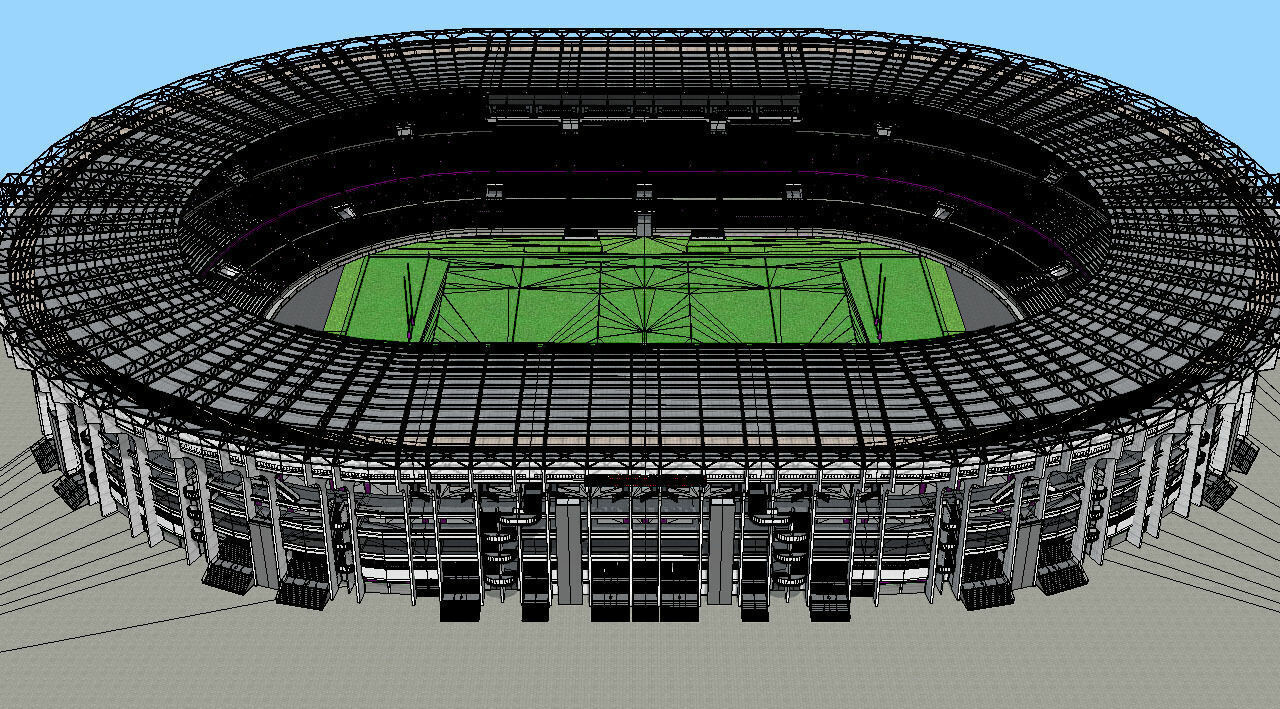 ArtStation - Fictional old stadium: National Rugby arena | Resources