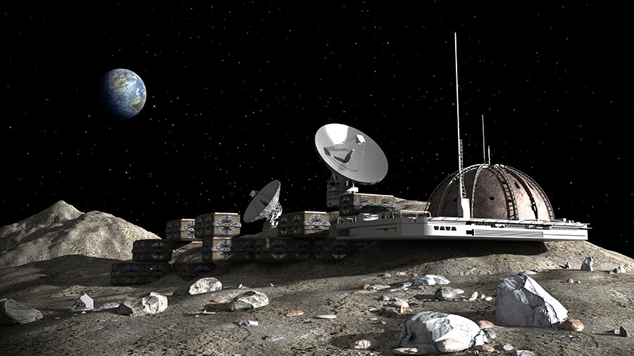 ArtStation - Moon Colony 2. - Illustration Pack | Game Assets