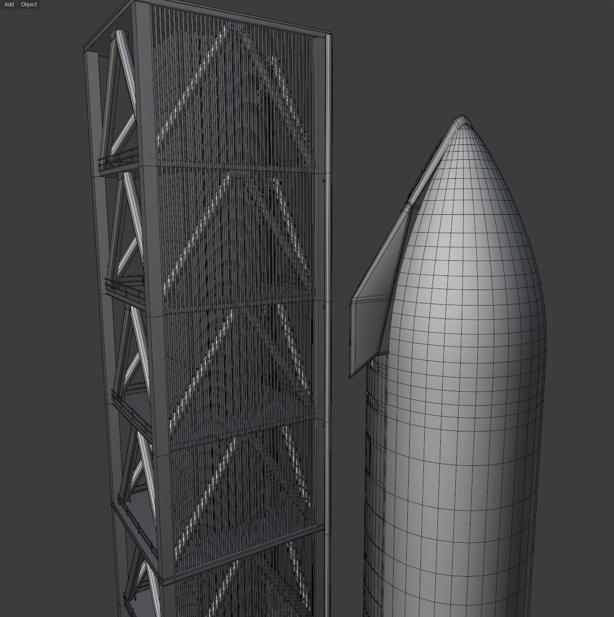 ArtStation - Starship Super Heavy and Tower | Game Assets