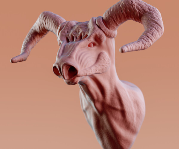 ArtStation - Monster Bull Head STL file (for 3D printing) | Resources