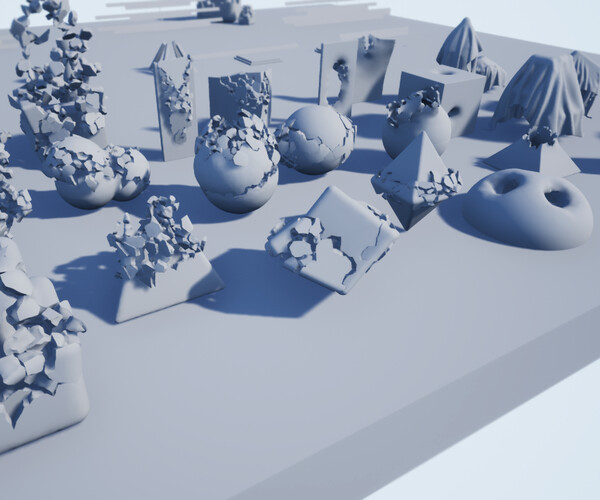 ArtStation - Deconstructed Sculptures | Game Assets