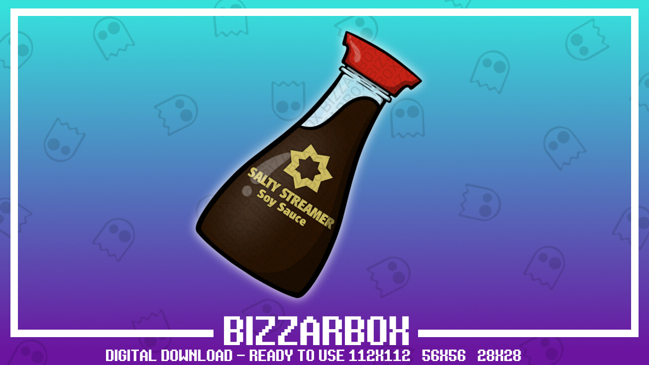 ArtStation - Twitch Emote: Salty Streamer Soy Sauce | Artworks