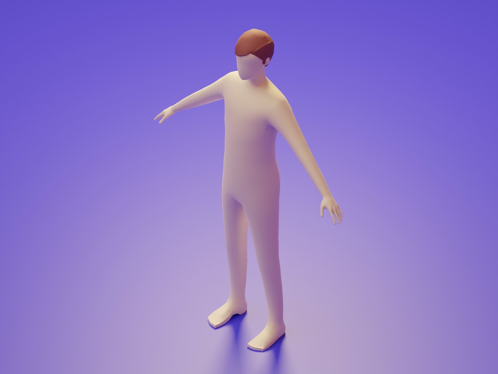 ArtStation - Low Poly 3D Character Base Body People Illustration Set ...