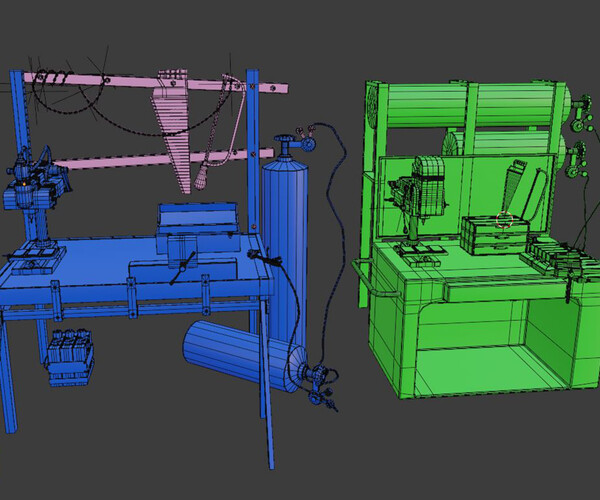 ArtStation - industrial work assets game ready low poly and high poly ...