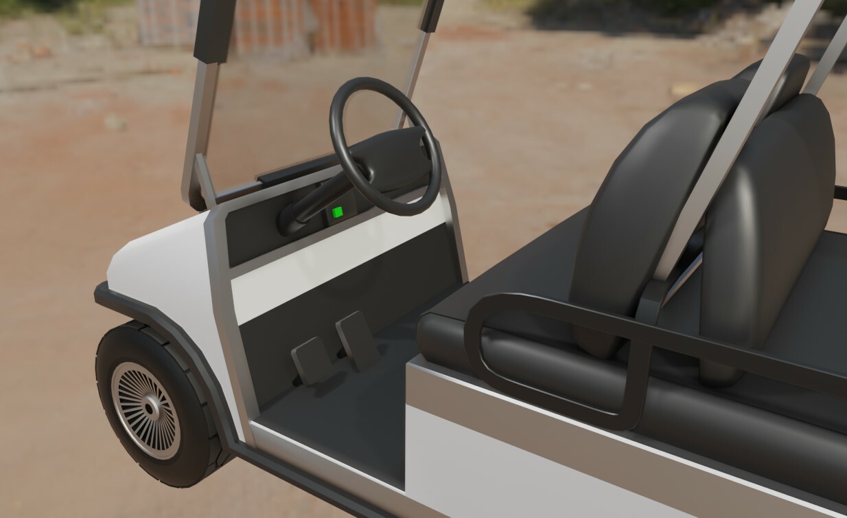 ArtStation - Golf Cart - Club Car - Carrinho de Golfe Low-poly 3D model ...