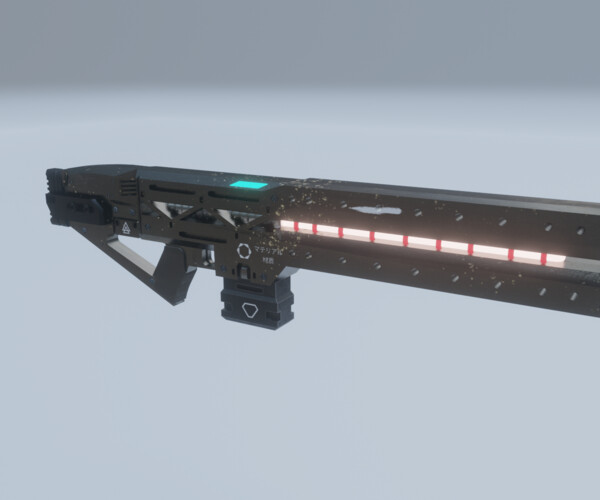 ArtStation - Low-Poly RailGun | Game Assets