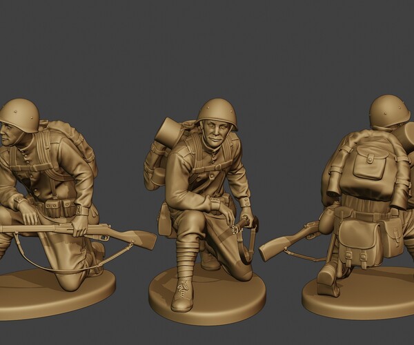 ArtStation - Russian soldier ww2 Crouch R1 | Resources