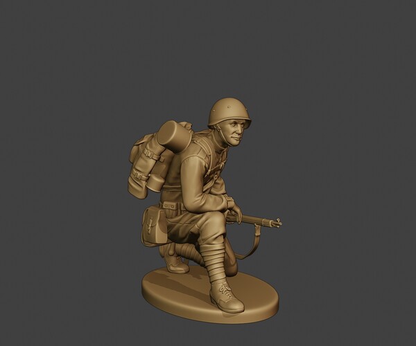 ArtStation - Russian soldier ww2 Crouch R1 | Resources