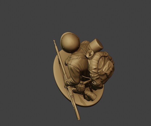 ArtStation - Russian soldier ww2 Crouch R1 | Resources