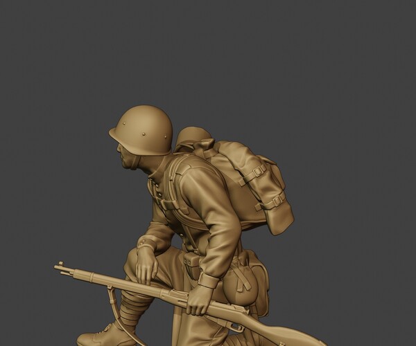 ArtStation - Russian soldier ww2 Crouch R1 | Resources