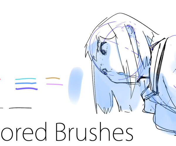 ArtStation - Colored brushes for animation and undersketch (for csp ...