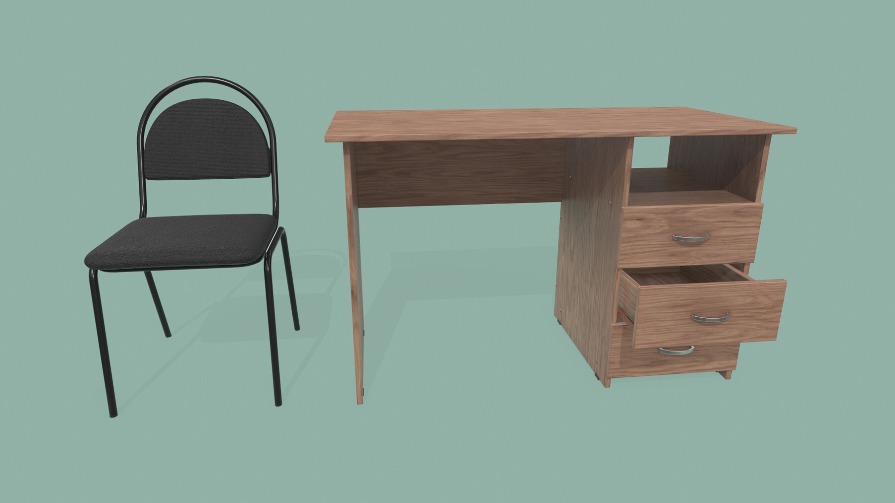 ArtStation - Desk and Chair | Game Assets