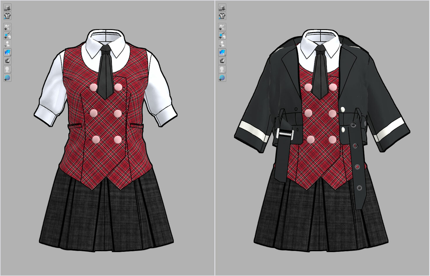 ArtStation - Girl School Uniform with Jacket - 80 Marvelous Designer ...