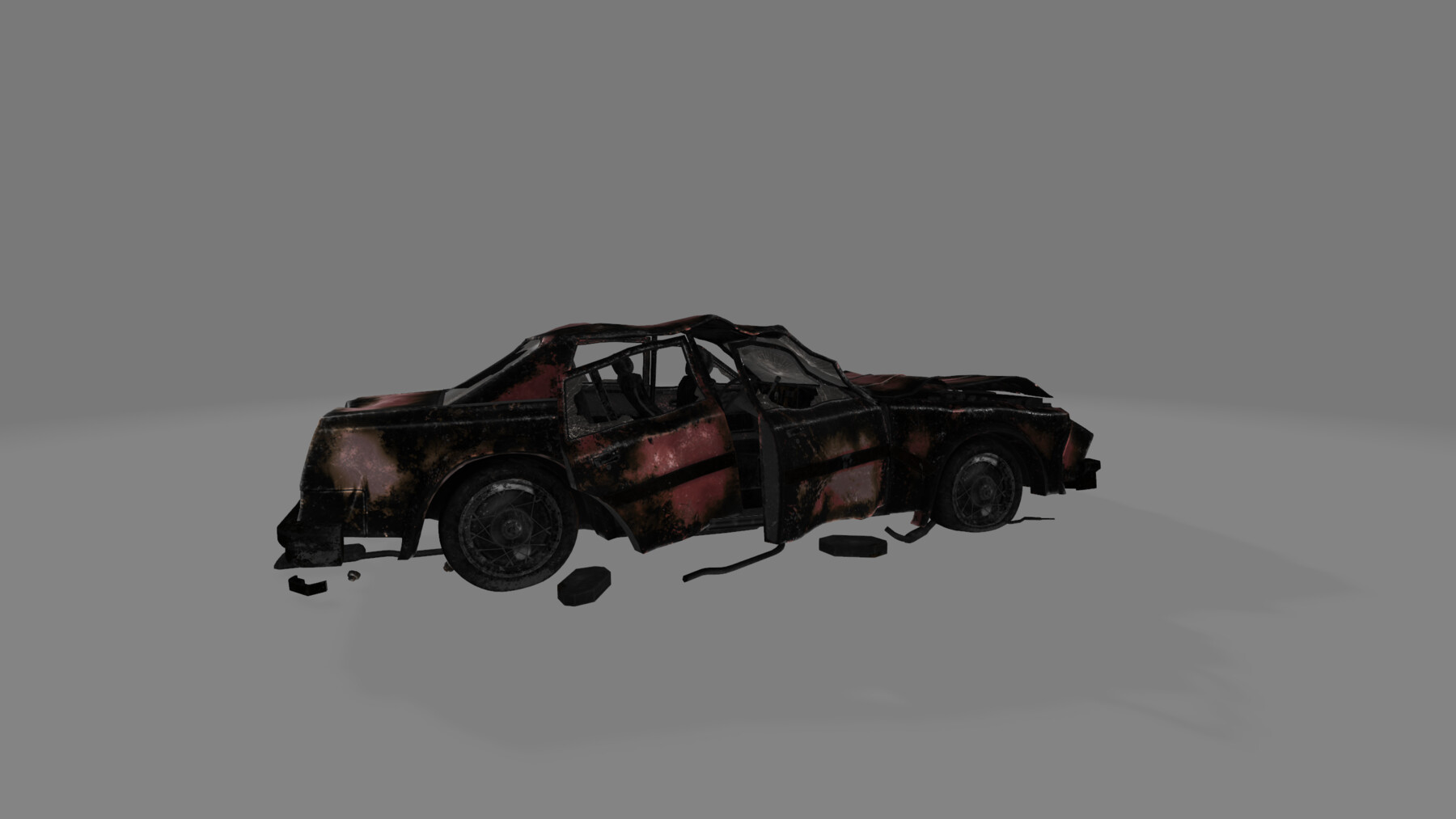 ArtStation - wrecked car | Game Assets