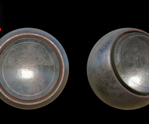 ArtStation - glass + metal rust shader (smart material) | Game Assets