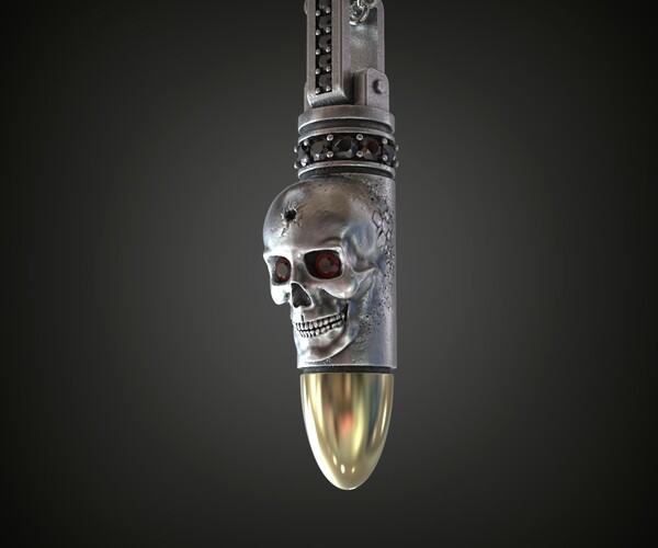 ArtStation - Bullet Skull pendant 3d print model | Resources