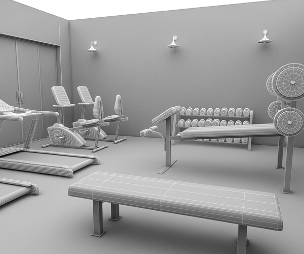 ArtStation - 3D gym full | Game Assets