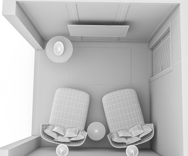 ArtStation - 3D model recreation room | Game Assets