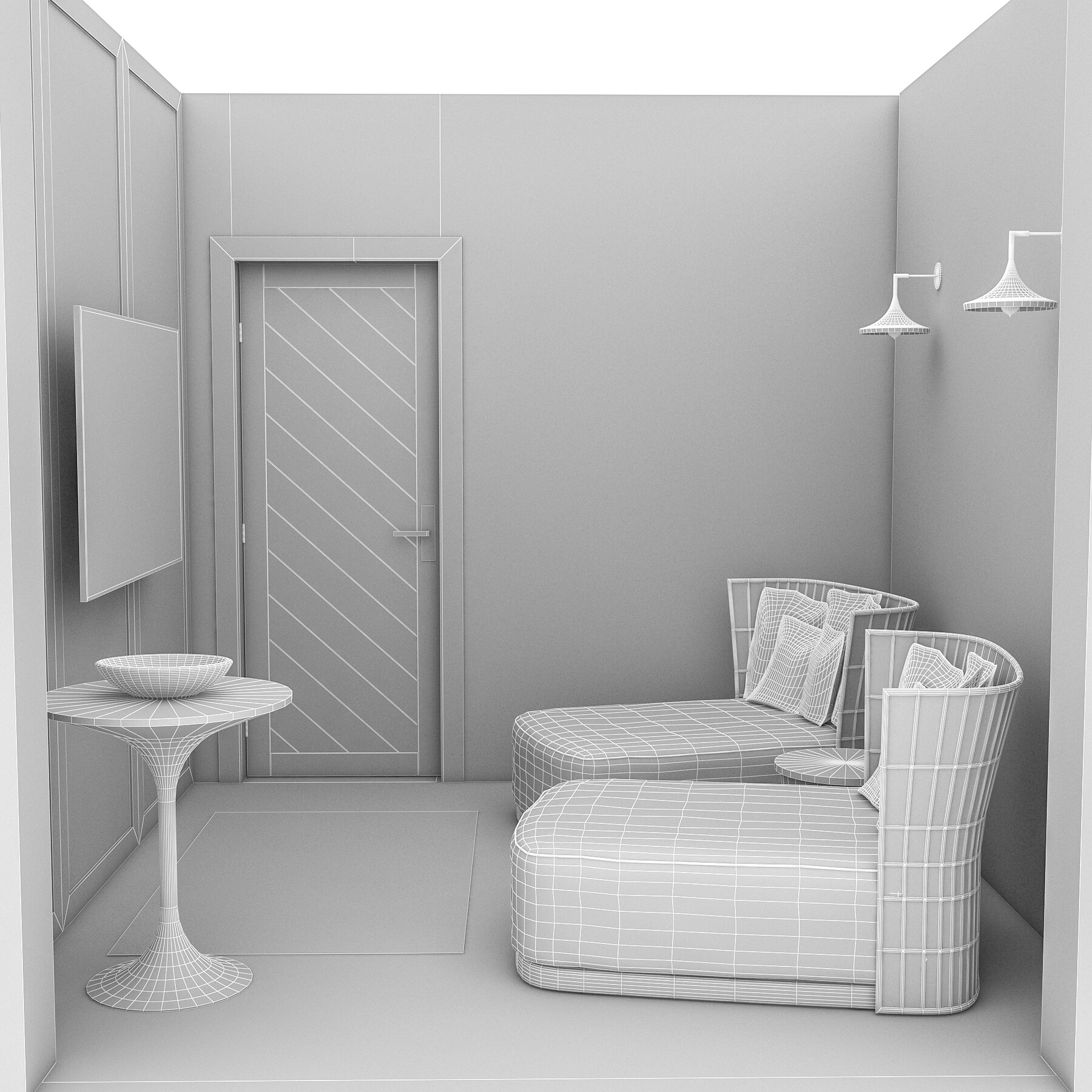 ArtStation - 3D model recreation room | Game Assets