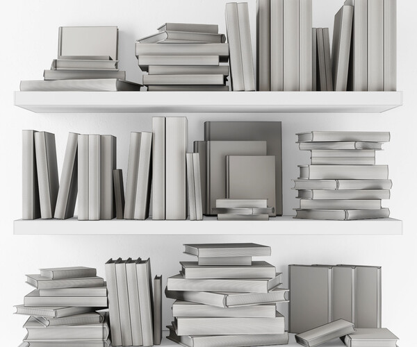 ArtStation - Bookshelf collection 01 | Resources