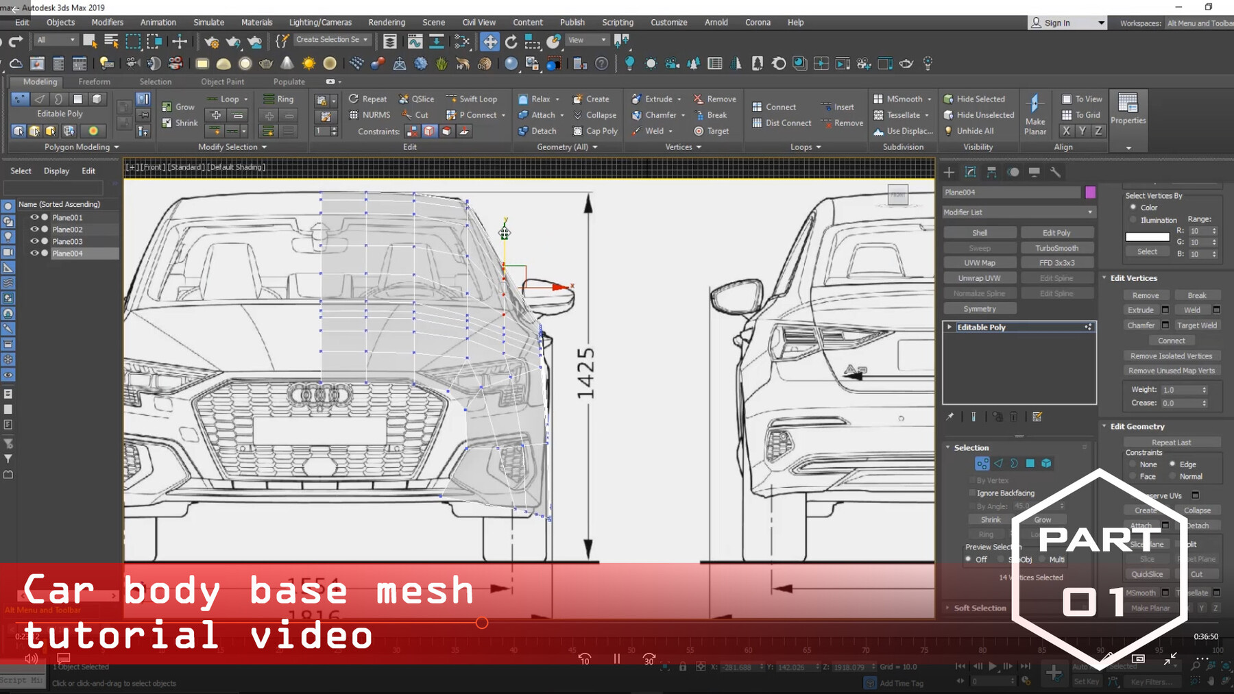 ArtStation - Tutorial video of making a car body base mesh 3d model ...