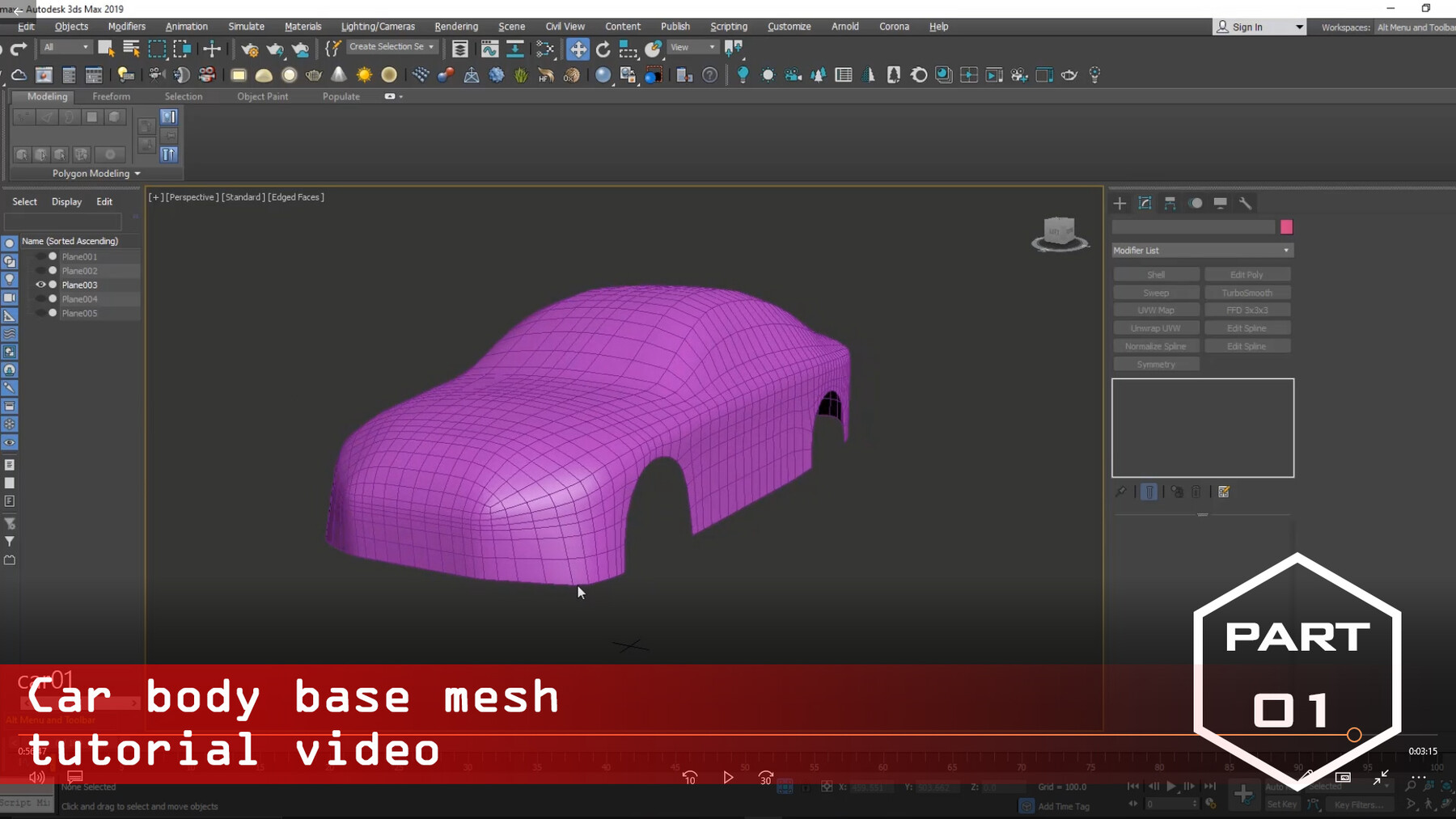 ArtStation - Tutorial video of making a car body base mesh 3d model ...