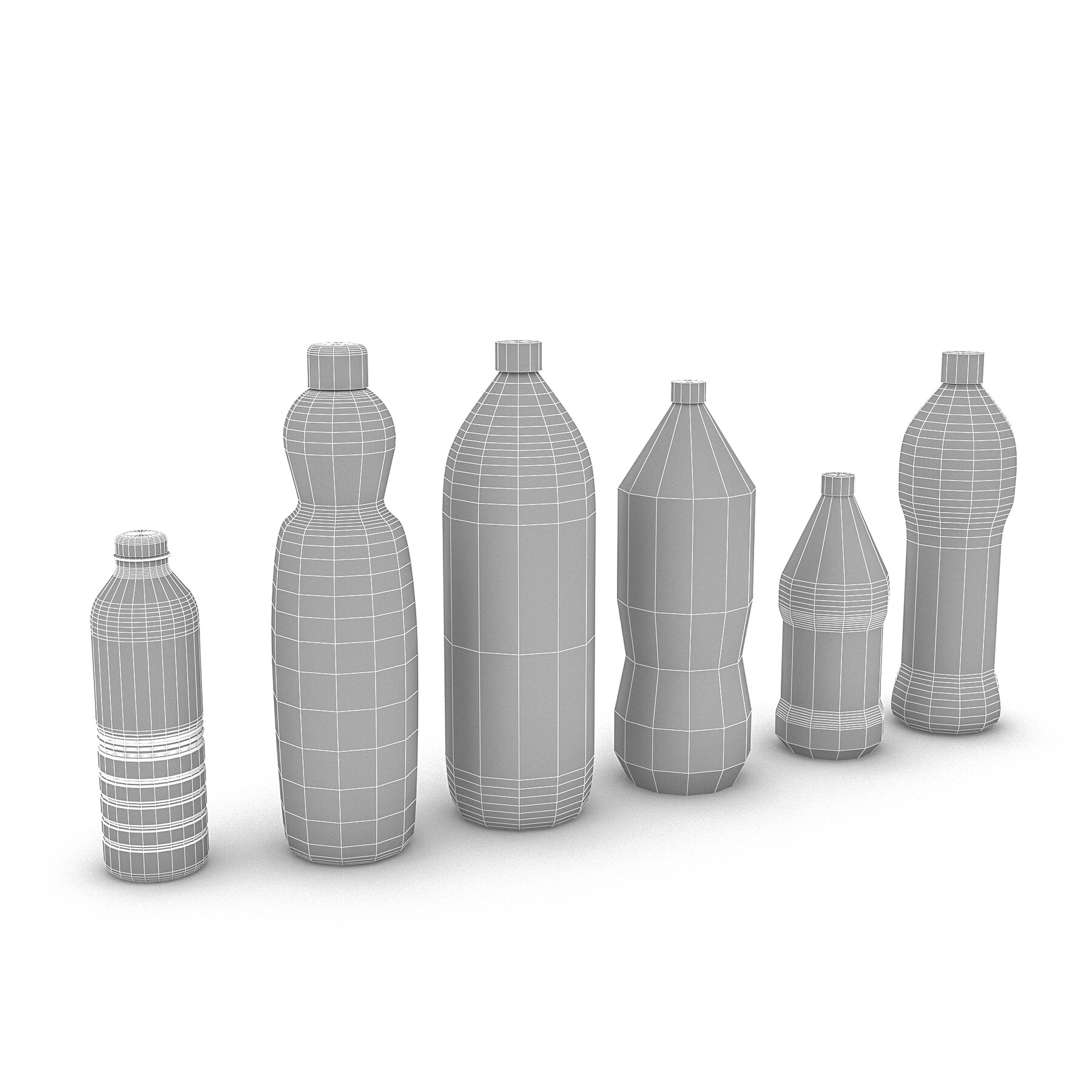 ArtStation - 3D assortment of water bottles | Game Assets