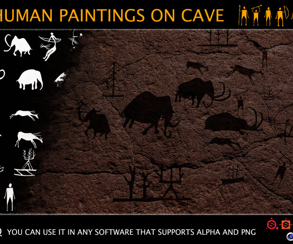 ArtStation - Early human paintings on cave - VOL01 | Brushes