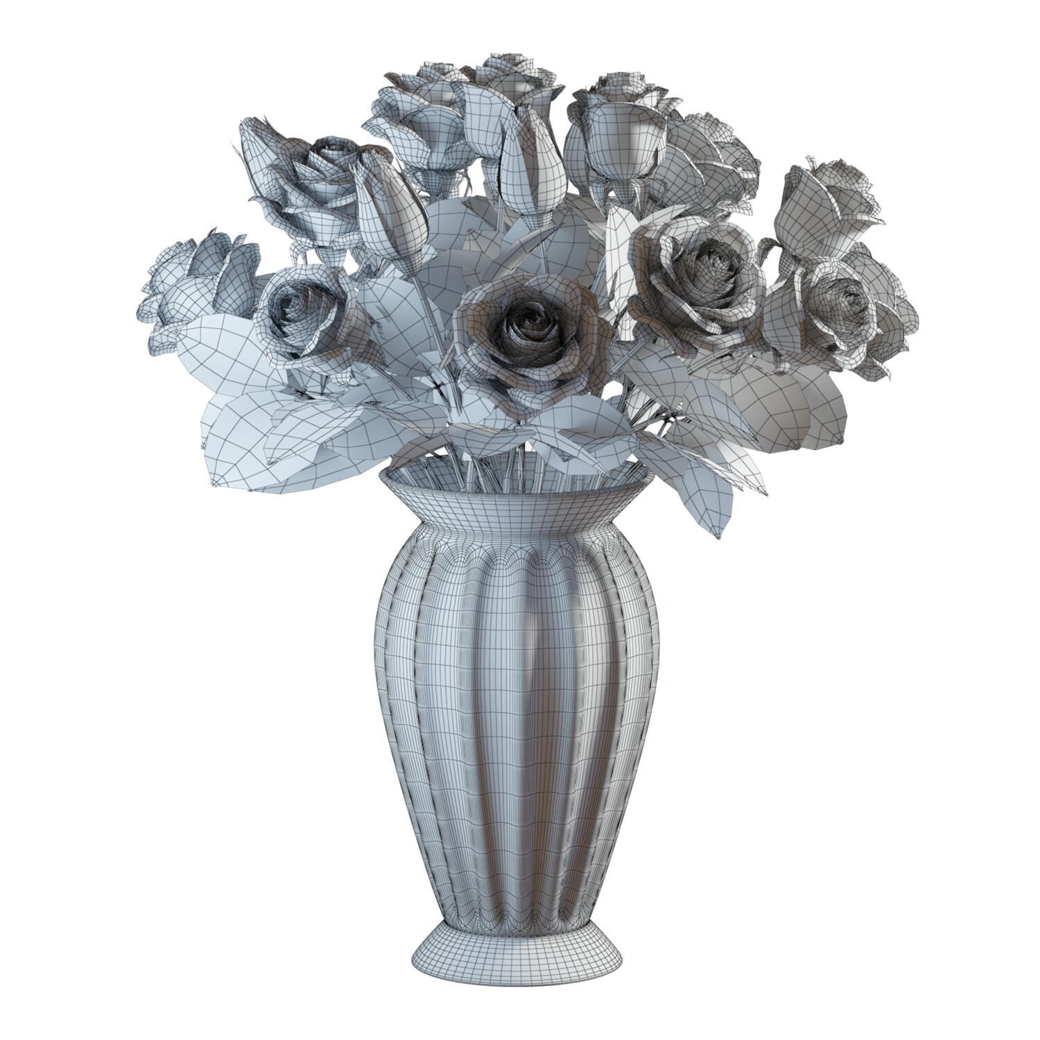 ArtStation - 3D Model / Flower Set 04 / White Roses Bouquet | Resources