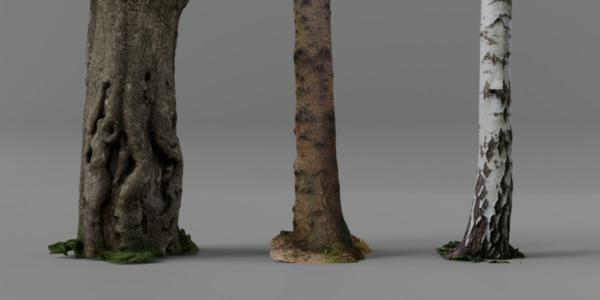 ArtStation - 3 Photorealistic Tree Trunks | Game Assets