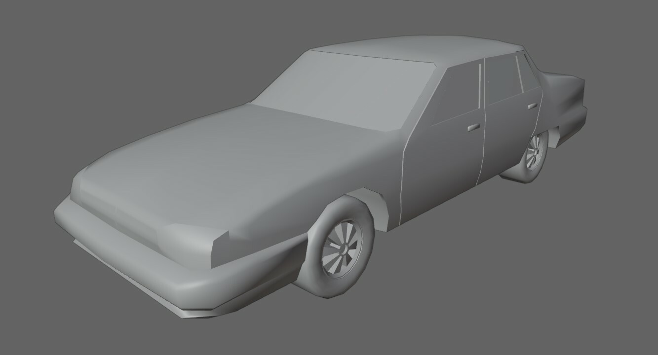 ArtStation - Basic Car - Red - Carro Low-poly 3D model | Game Assets