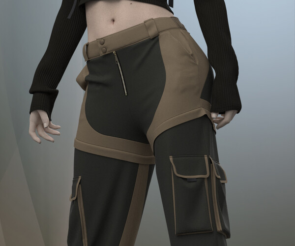 ArtStation - Female Outfit 3 3D model | Game Assets
