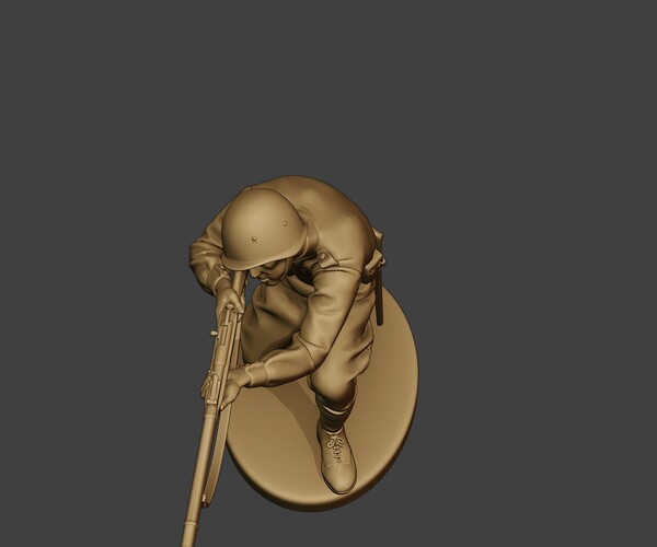 ArtStation - Russian soldier ww2 Shoot Crouch R1 | Resources