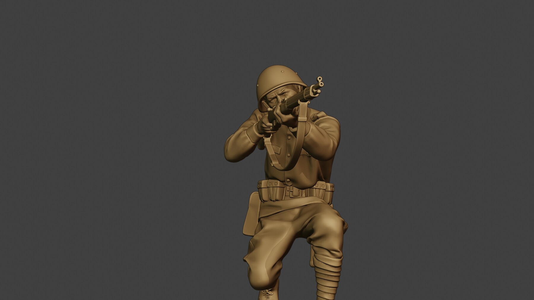 ArtStation - Russian soldier ww2 Shoot Crouch R1 | Resources