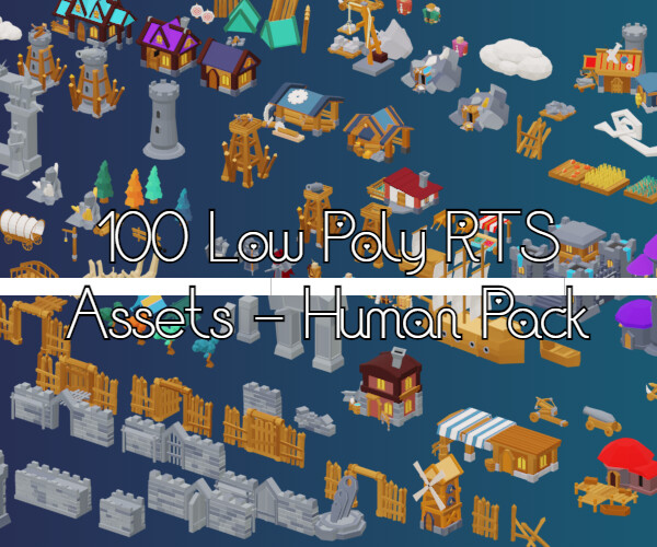 ArtStation - 150 Low Poly Medieval Asset Pack[Human] | Game Assets
