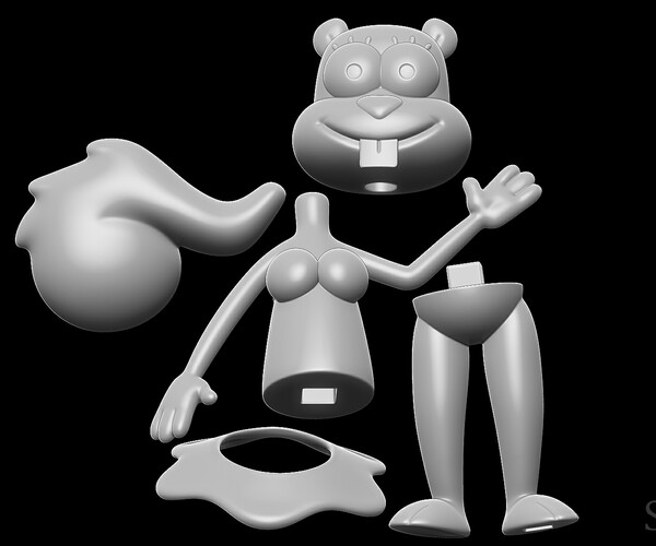ArtStation - Sandy Cheeks - SpongeBob SquarePants 3D print model | Resources