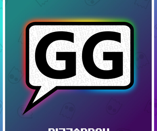 ArtStation - Twitch Emote: GG Chat Bubble | Artworks