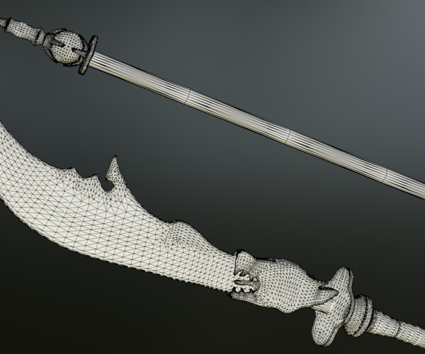 ArtStation - Glaive 3D model with PBR textures 3D model | Game Assets
