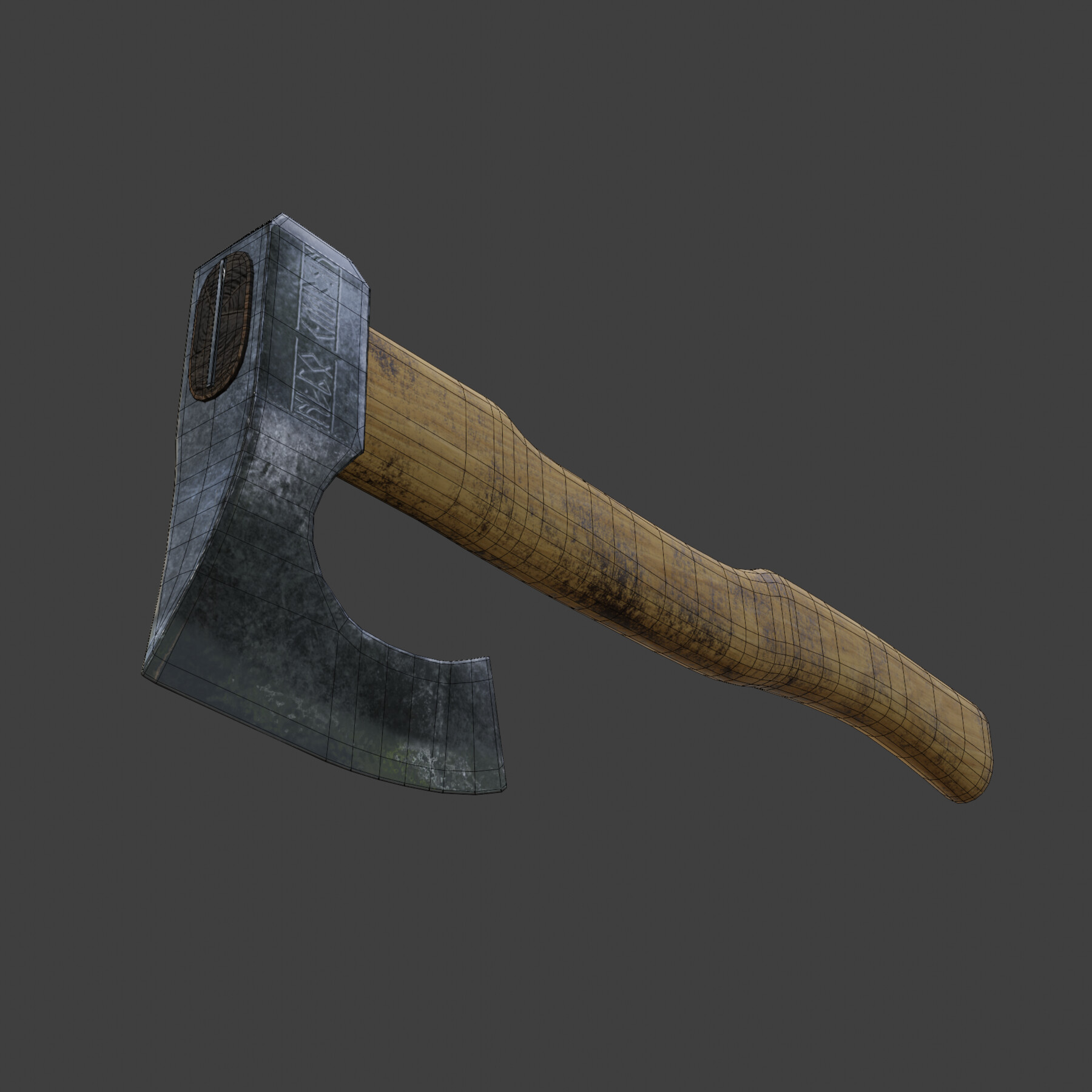 ArtStation - Medieval Axe Weapon PBR low-poly game ready 3D model ...