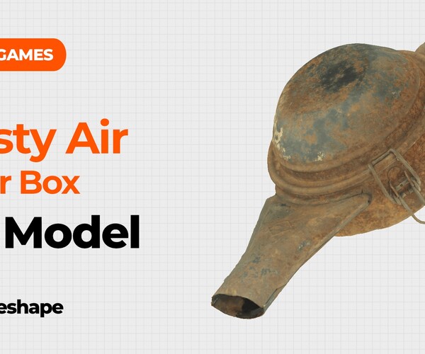 ArtStation - Rusty Air Filter Box Raw Scanned 3D Model | Resources