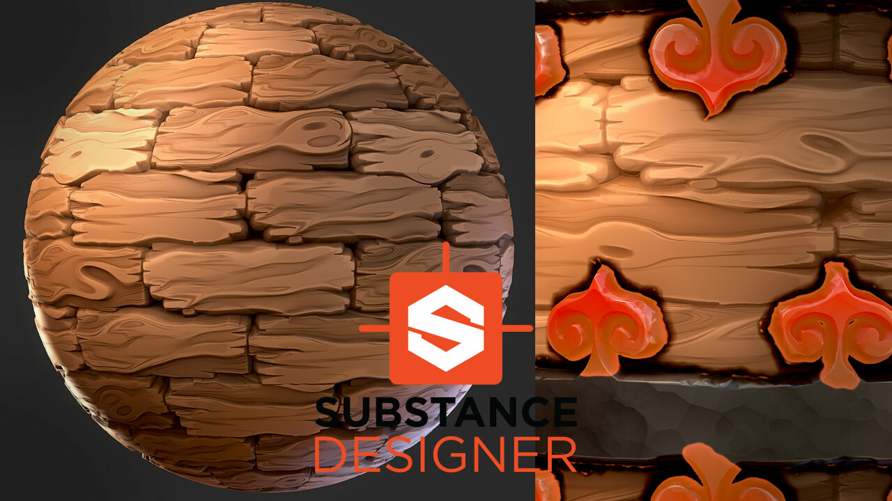 ArtStation - Stylized Wood and Pattern - Substance Designer | Game Assets
